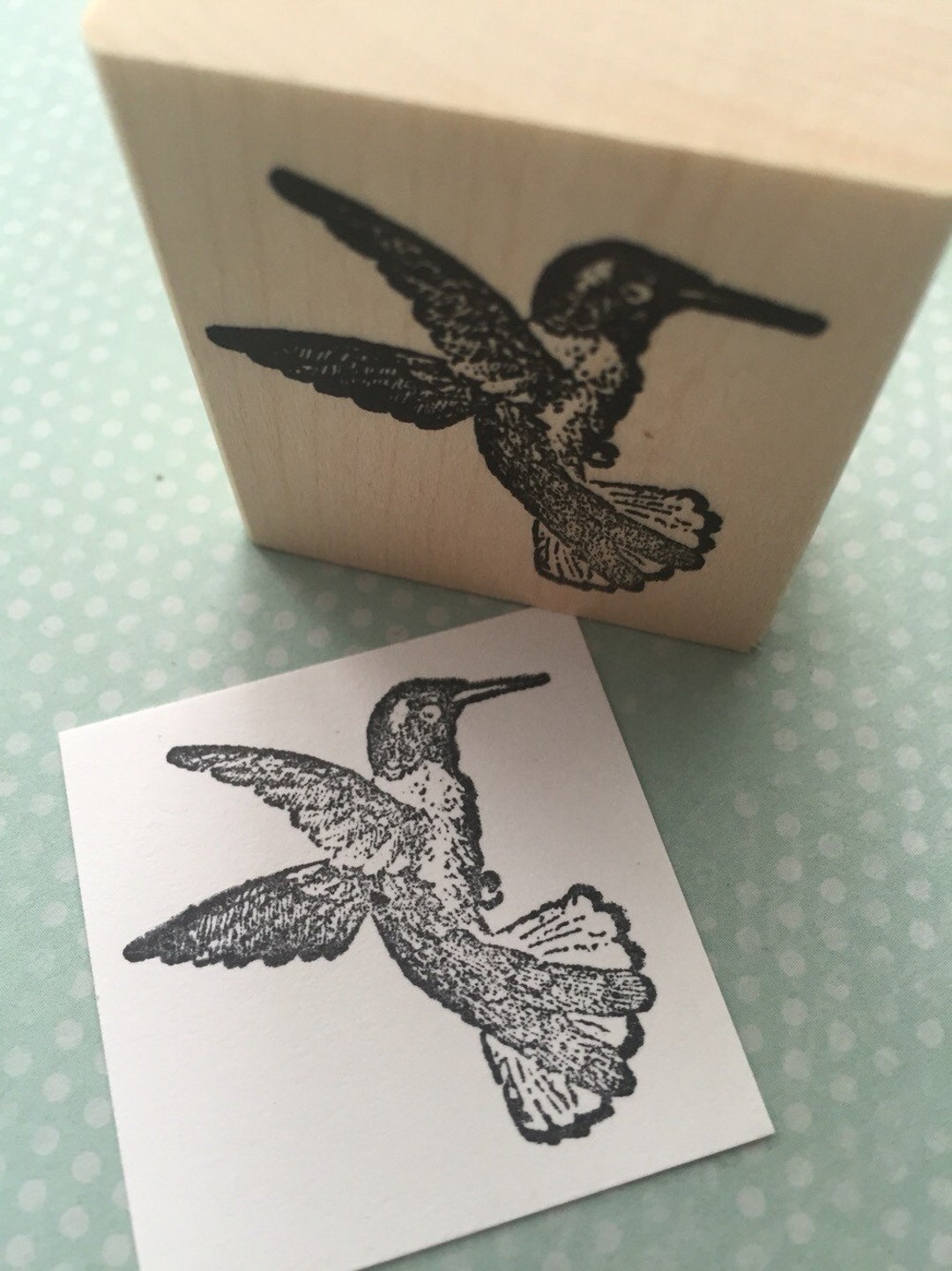 Hummingbird Wood Mounted Rubber Stamp 2097 - Etsy