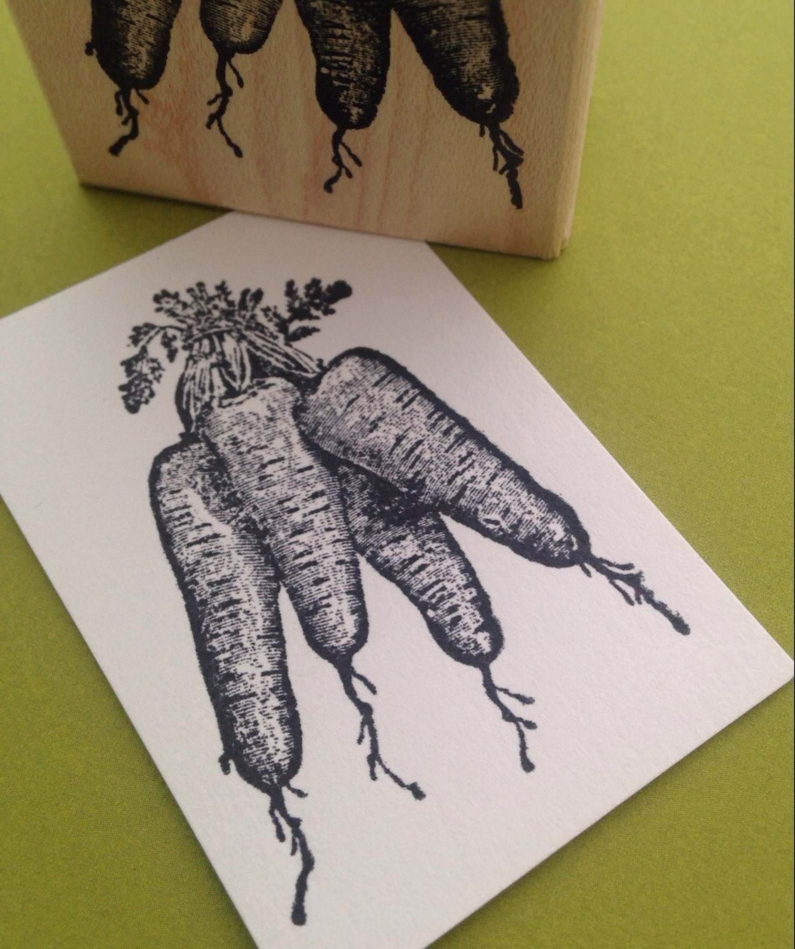 Bunch of Carrots Wood Mounted Rubber Stamp 1245 - Etsy
