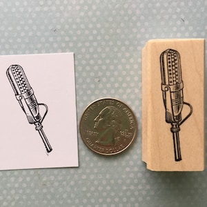 Microphone Rubber Stamp - Etsy