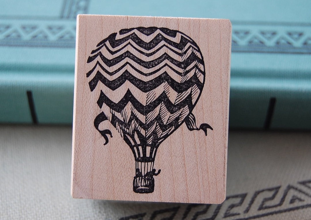 Hot Air Balloon Rubber Stamp for Journaling, Crafting, and Card Making ...