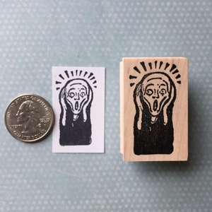 The Scream Rubber Stamp 6671 - Etsy
