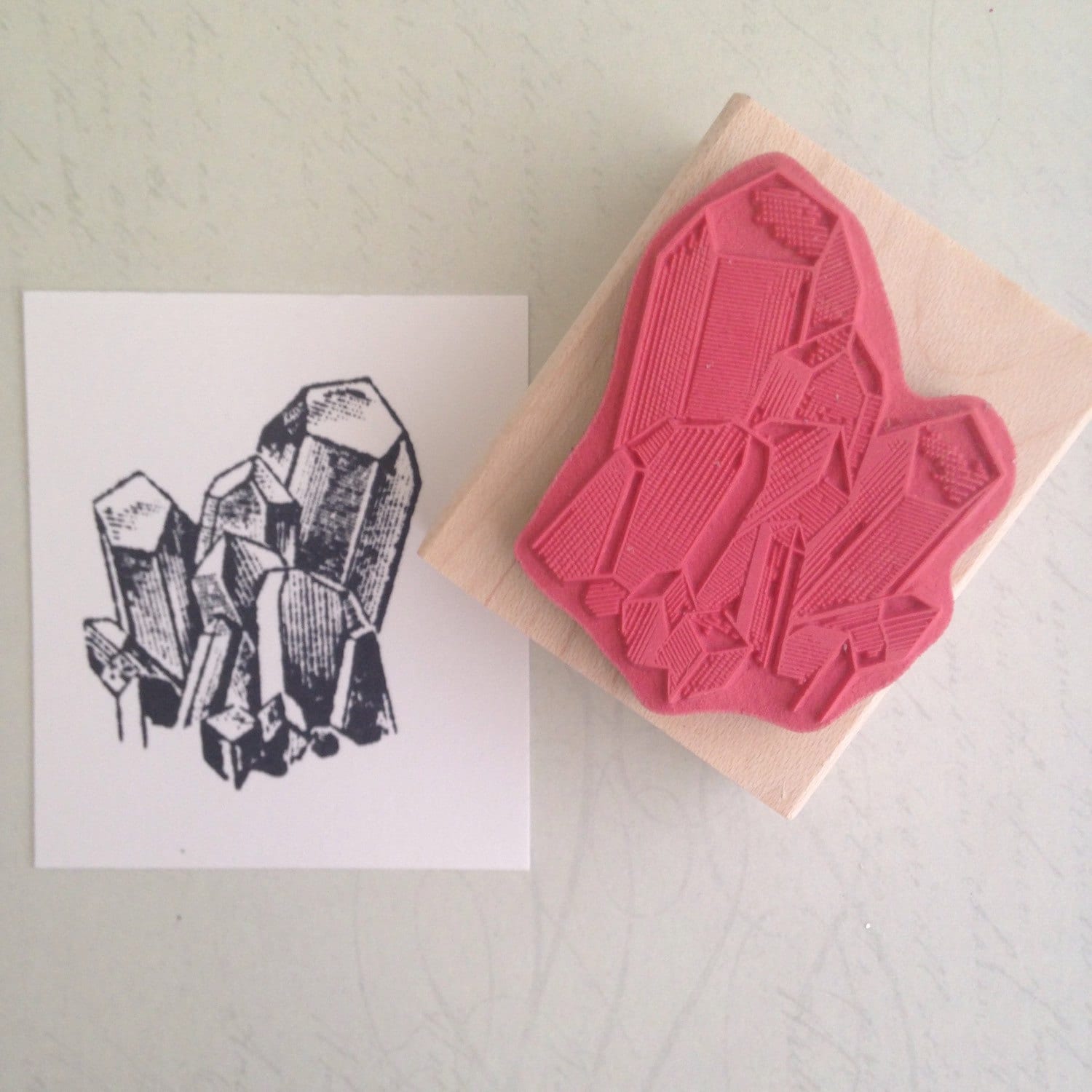 Rock Crystals Rubber Stamp Handmade by 100 Proof Press 3014 - Etsy