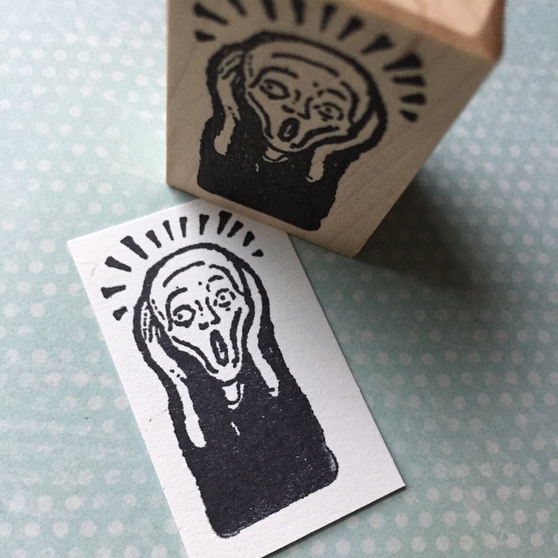 The Scream Rubber Stamp 6671 - Etsy