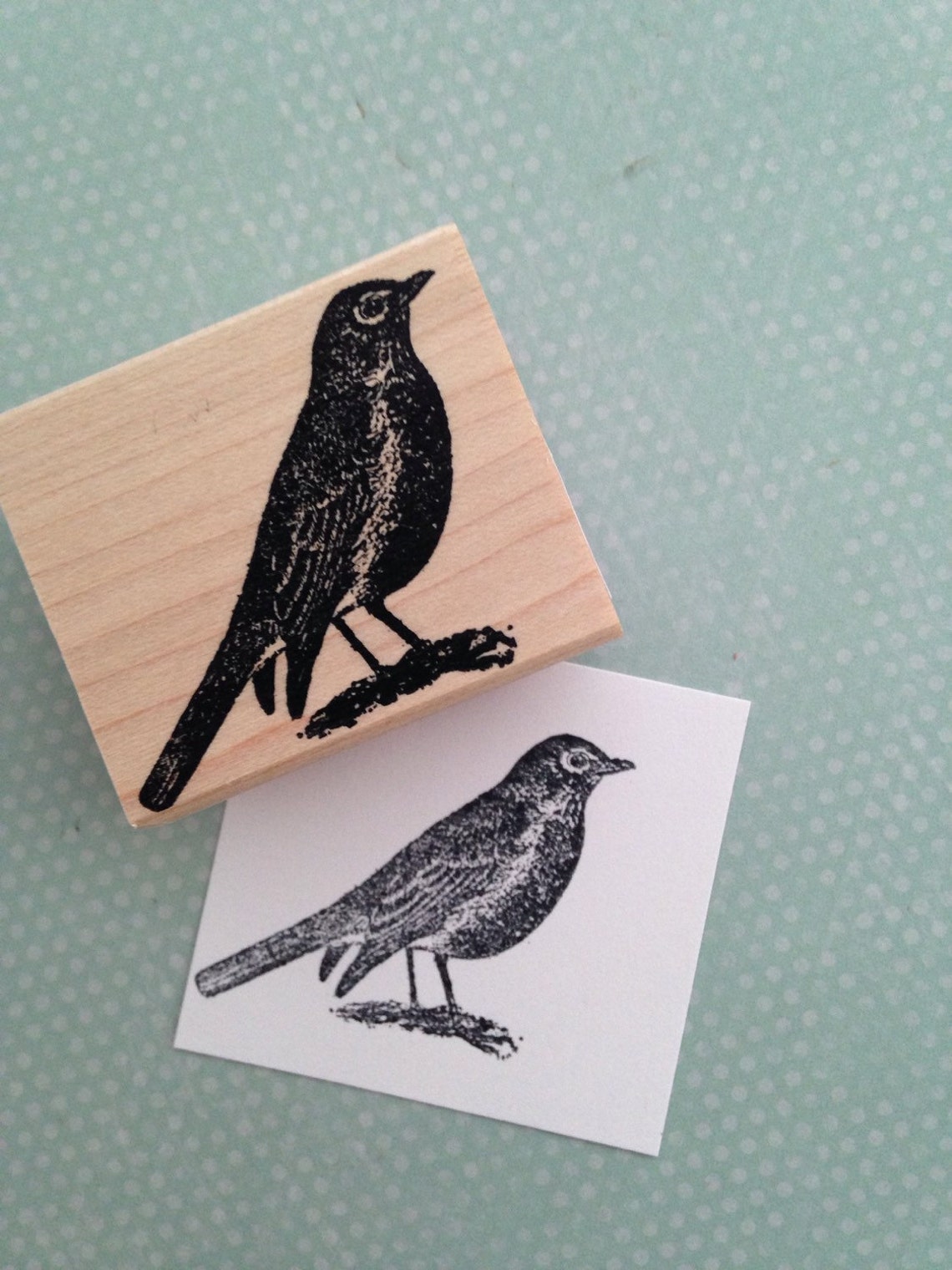 Spring Robin Rubber Stamp 3859 - Etsy