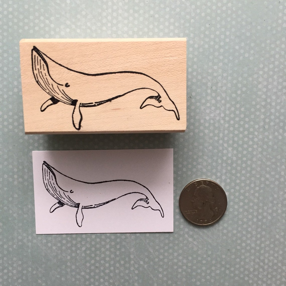 Happy Whale Rubber Stamp 6523 - Etsy