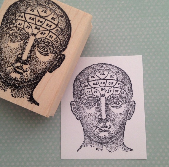 Diagramed Head Wood Mounted Rubber Stamp 5363 - Etsy