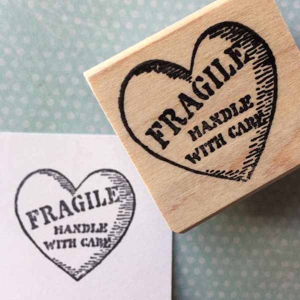 Fragile Rubber Stamp - Etsy