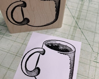 Coffee Cup Stamp | Etsy