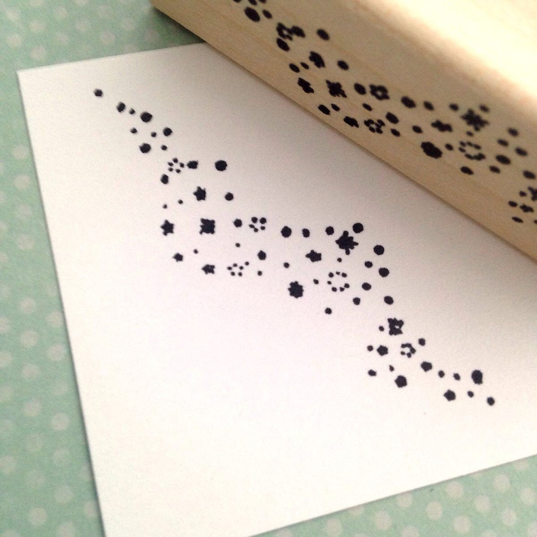 Small Stars Wood Mounted Rubber Stamp: Magic Night Sky (2.1x.75 Inches ...