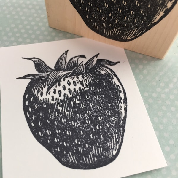 Strawberry Stamp - Etsy