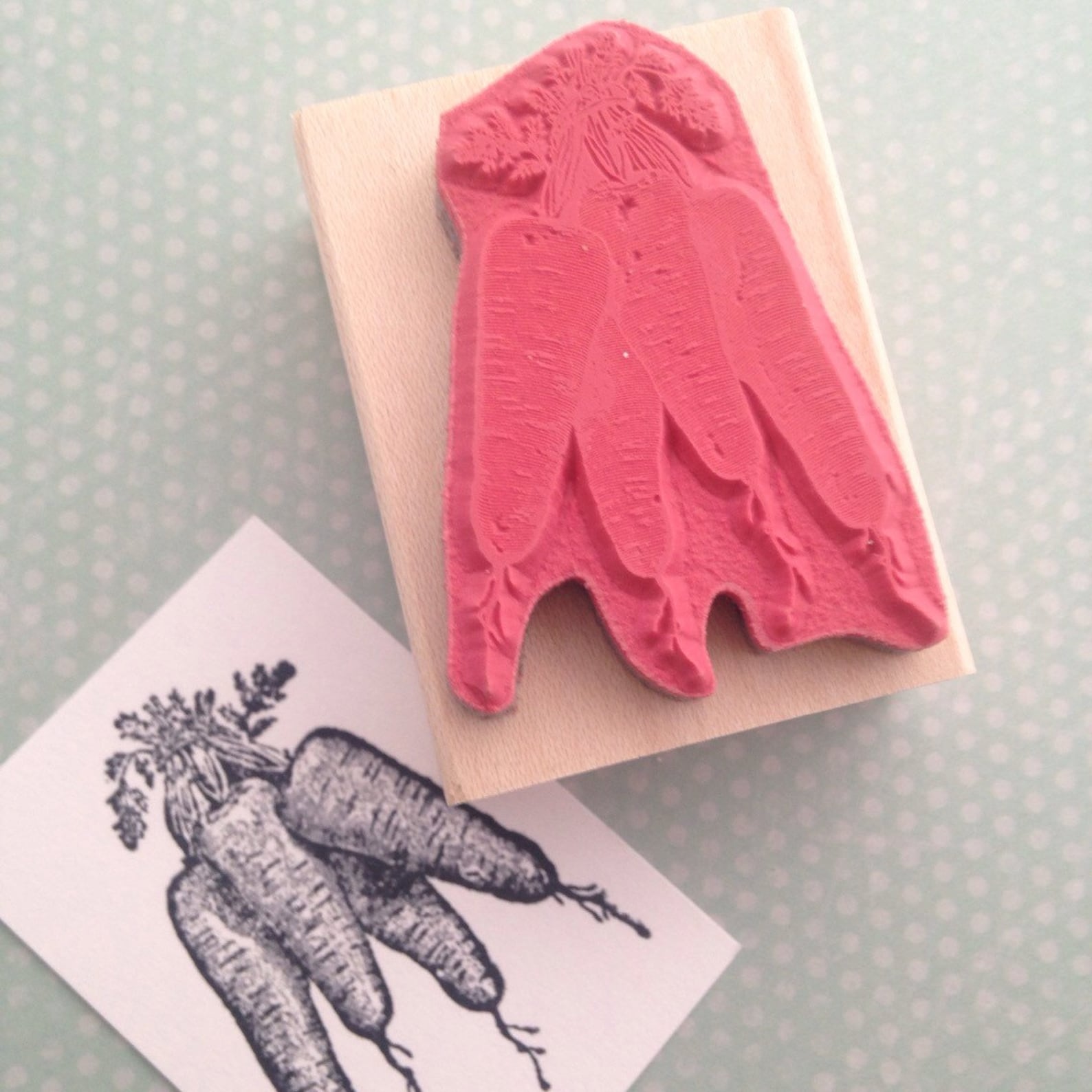 Bunch of Carrots Wood Mounted Rubber Stamp 1245 - Etsy