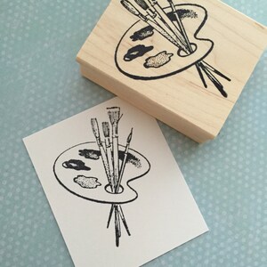 Artist Pallet Rubber Stamp 2310 - Etsy