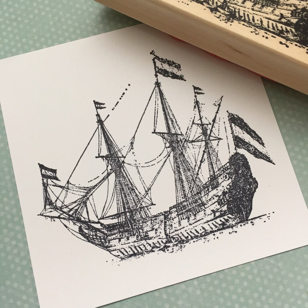 Big Big Ship Rubber Stamp for Card Making 6108 - Etsy