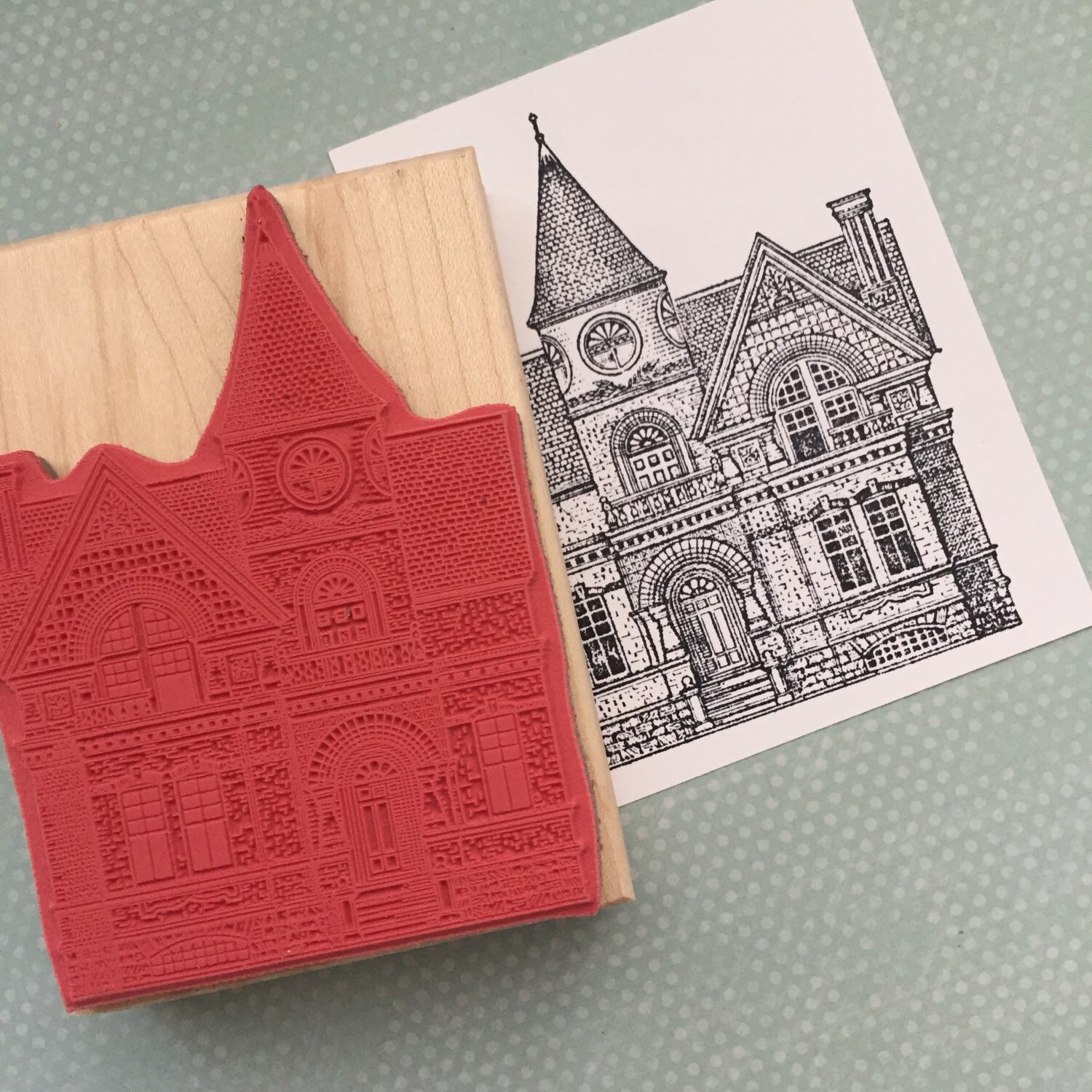 Big Victorian House Rubber Stamp 3291 - Etsy