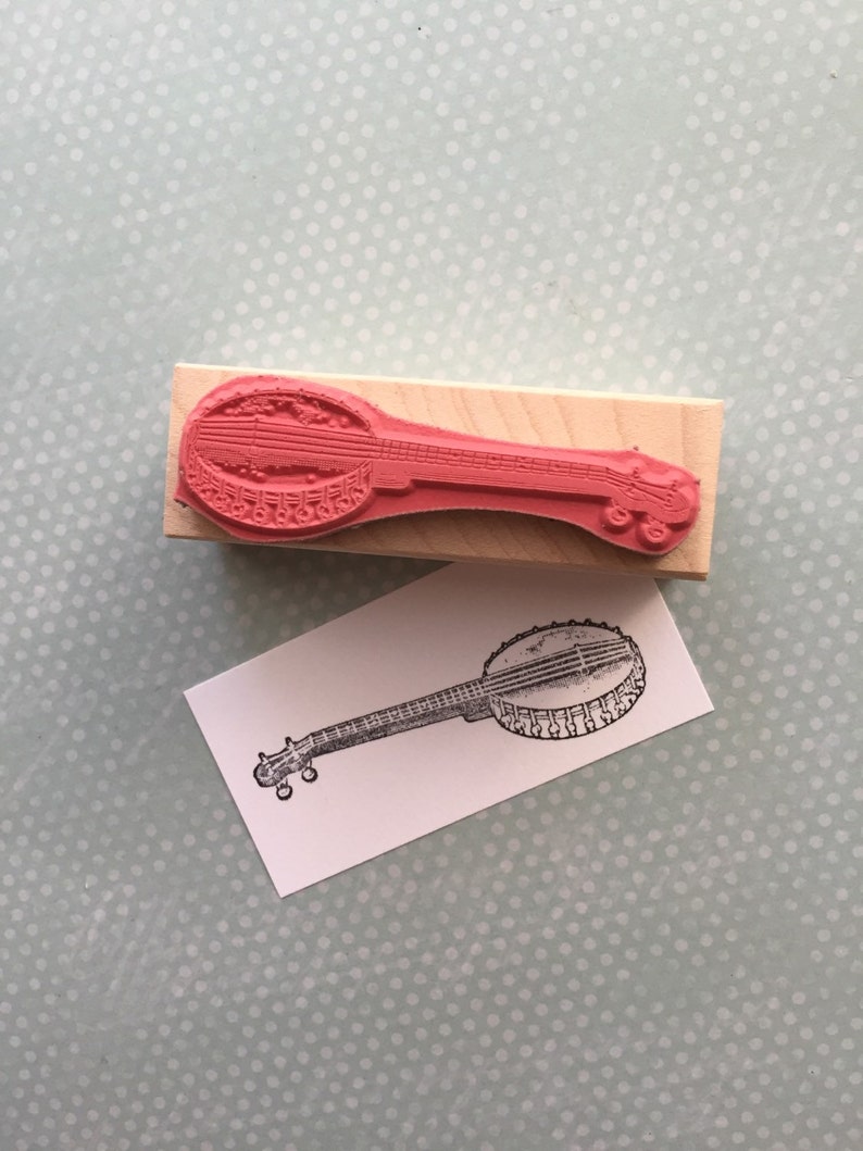 Banjo Rubber Stamp 1989 Music Stamp Bluegrass Stamp Musical - Etsy
