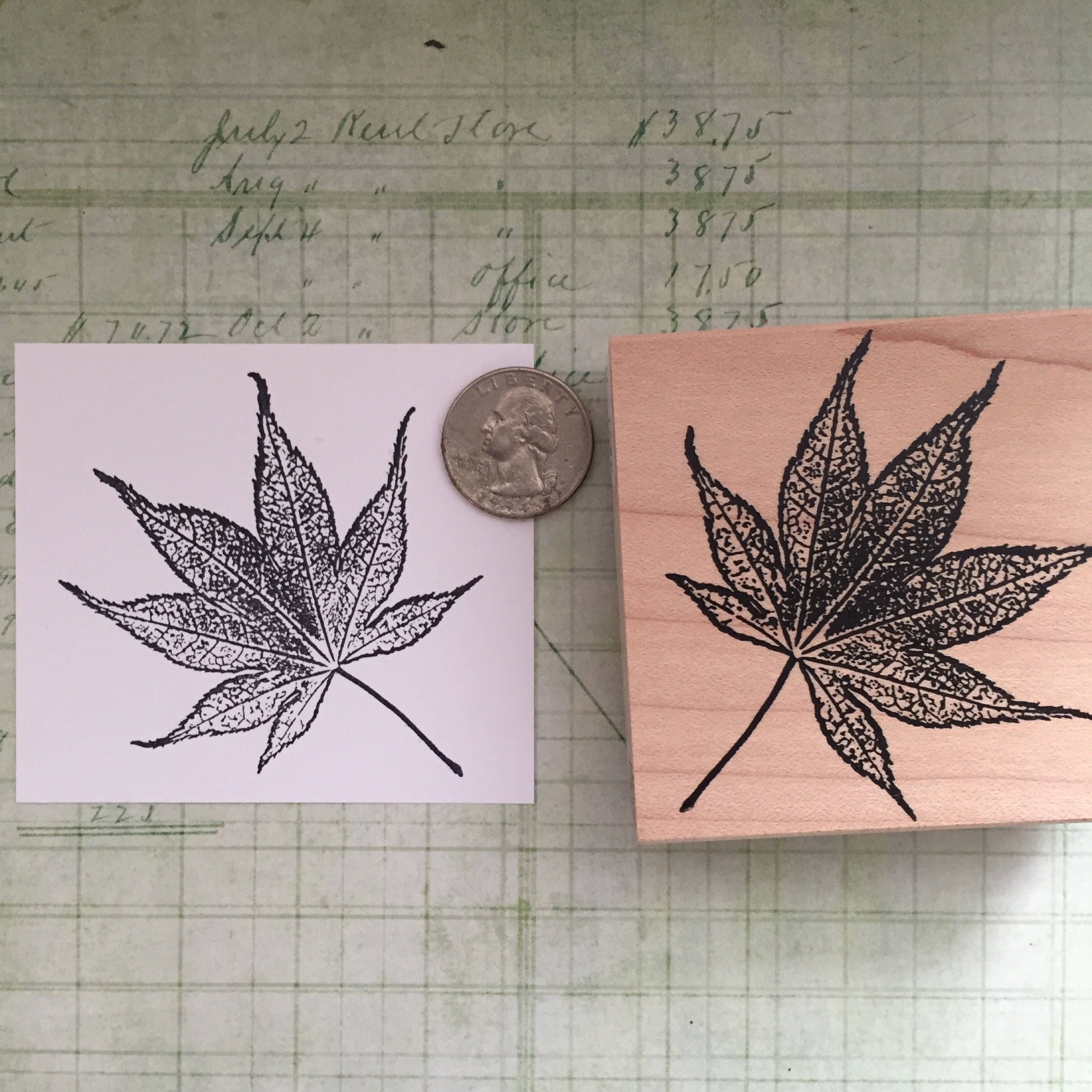 Japanese Maple Leaf Rubber Stamp 3780 - Etsy