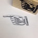 Hand Pointing Left Mounted Rubber Stamp 4902 | Etsy