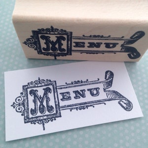 Menu Sign Rubber Stamp 5943 - Etsy