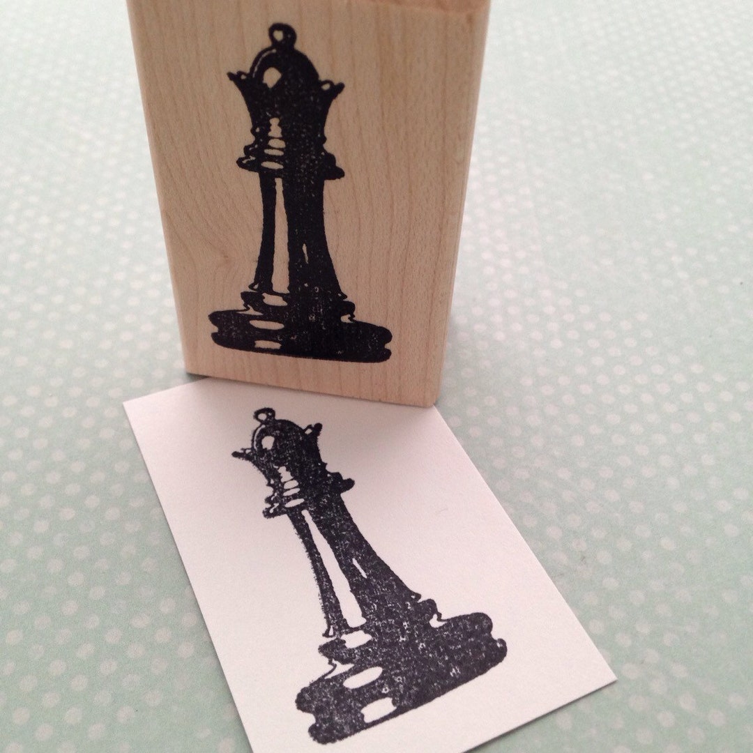 Queen Chess Piece Rubber Stamp 6532 Game Piece Chess Club Chess Queen ...