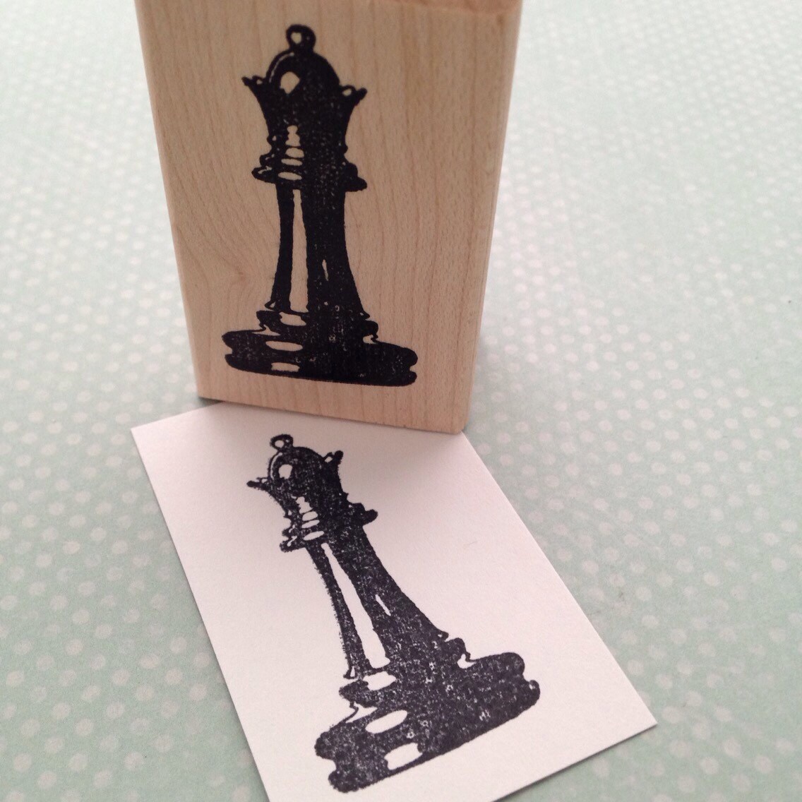 Queen Chess Piece Rubber Stamp 6532 Game Piece Chess Club | Etsy