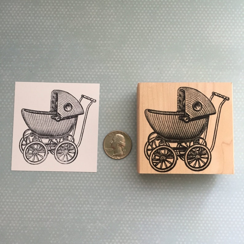 Baby Buggy Wood Mounted Rubber Stamp 4356 - Etsy