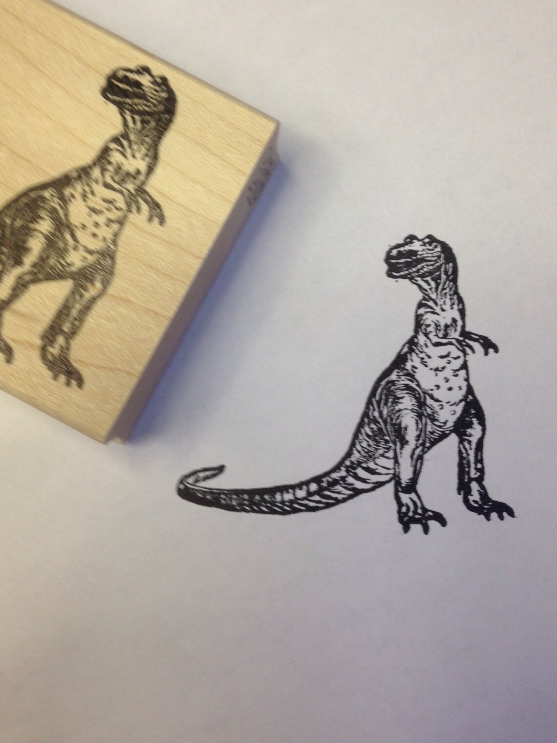 T Rex Dinosaur Wood Mounted Rubber Stamp 952 - Etsy