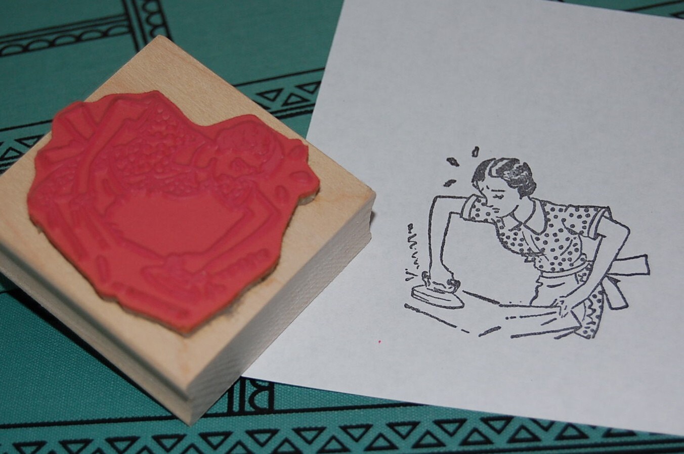 Hard Working Lady Rubber Stamp 5106 - Etsy