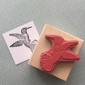 Hummingbird Wood Mounted Rubber Stamp 2097 - Etsy