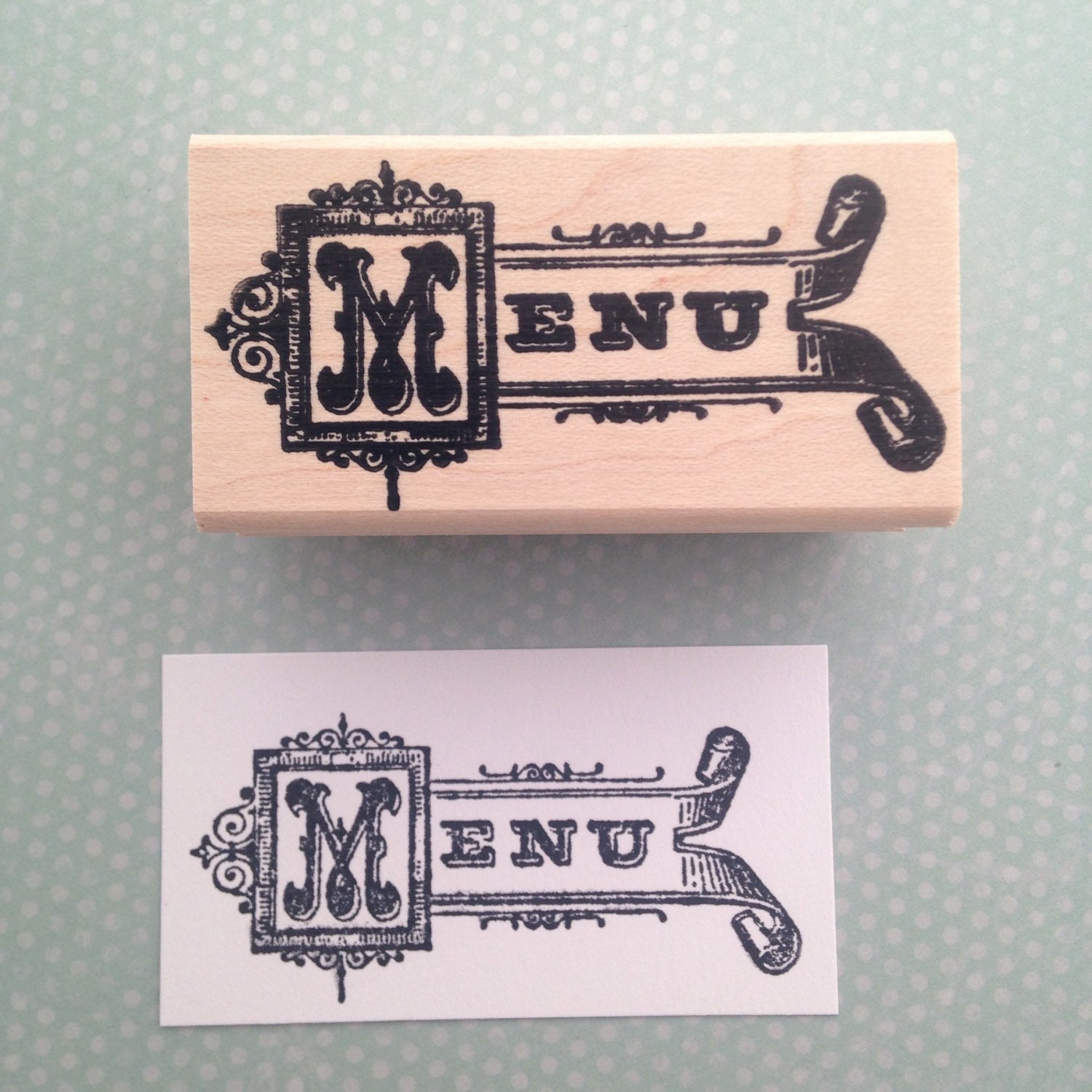 Menu Sign Rubber Stamp 5943 - Etsy