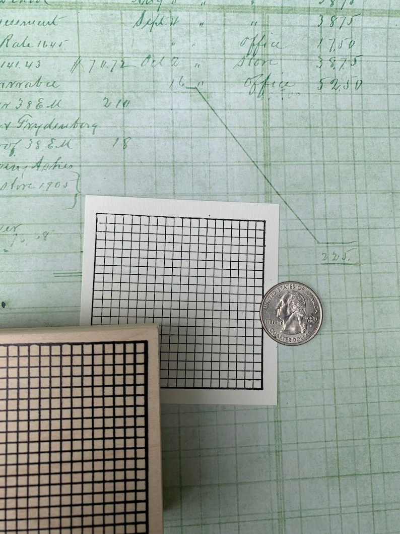 Grid Rubber Stamp: Square Graph Paper Background (2.5 Inch) - Etsy