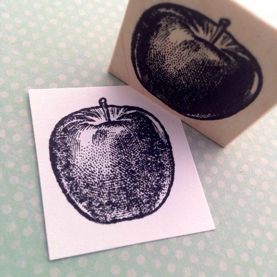 The Perfect Apple Wood Mounted Rubber Stamp Image 787 | Etsy
