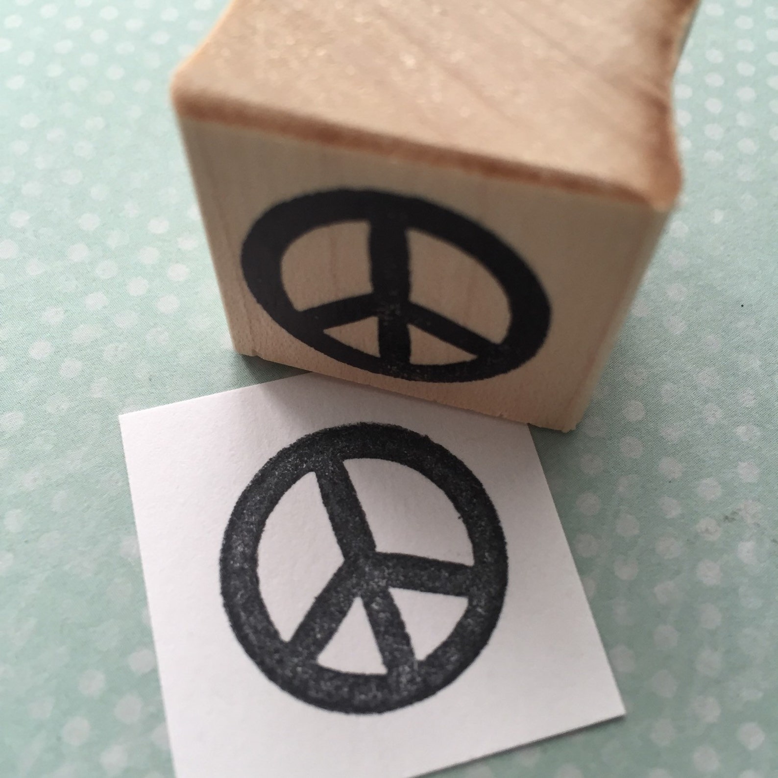 Peace Sign Rubber Stamp 4693 - Etsy