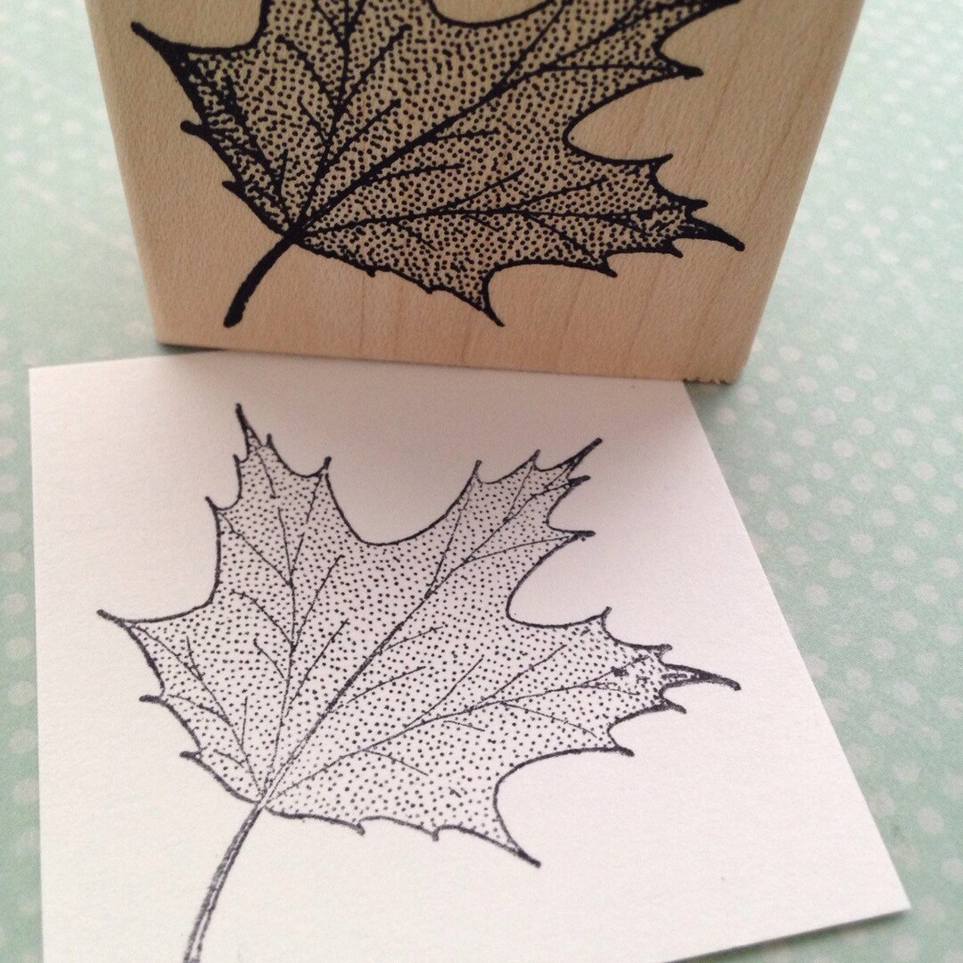Maple Leaf Rubber Stamp 2966 - Etsy