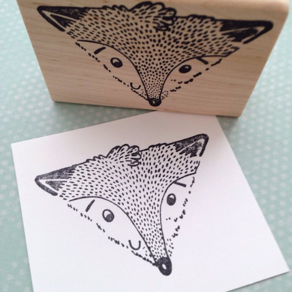 Fox Rubber Stamp - Etsy