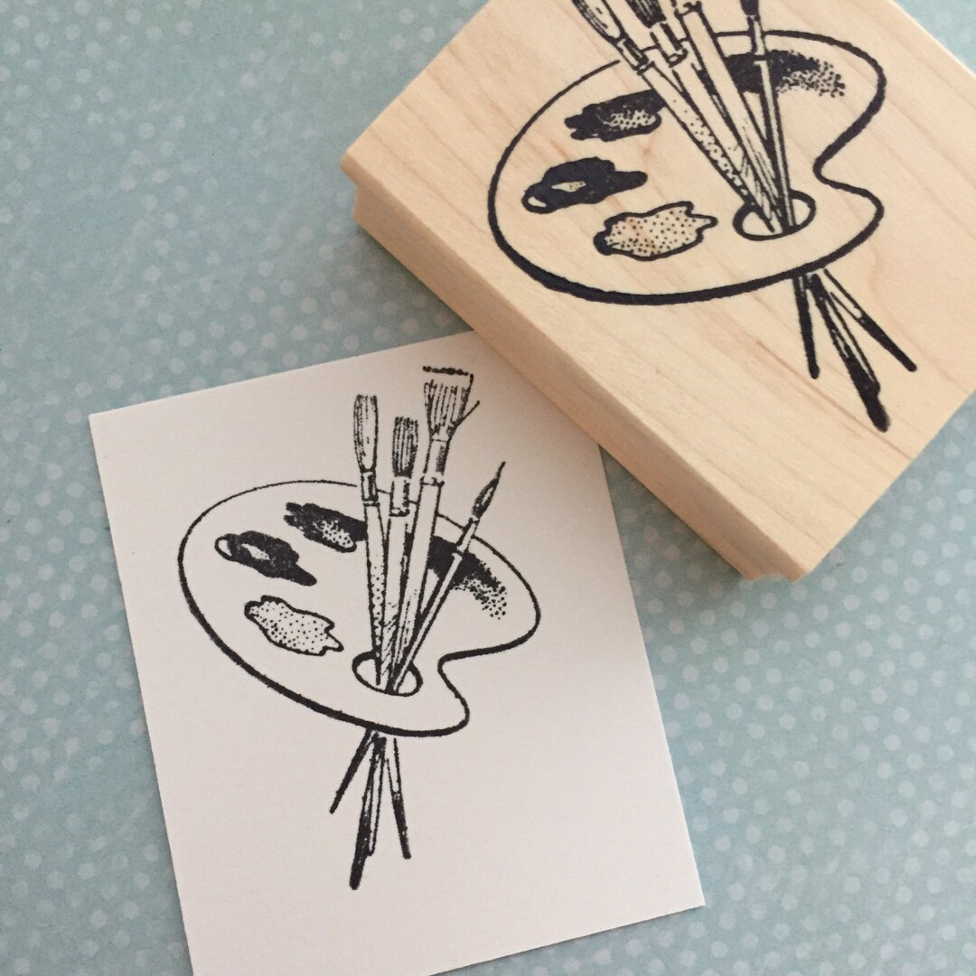 Artist Pallet Rubber Stamp 2310 - Etsy