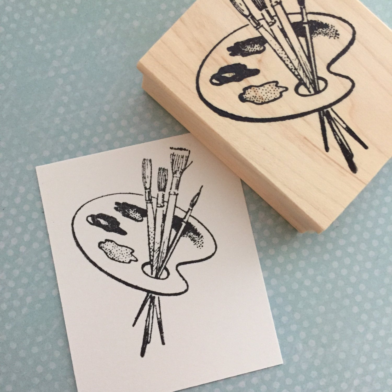 Artist Pallet Rubber Stamp 2310 - Etsy UK