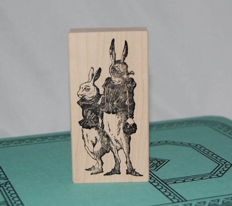 Dressed Rabbits Rubber Stamp 5017 - Etsy
