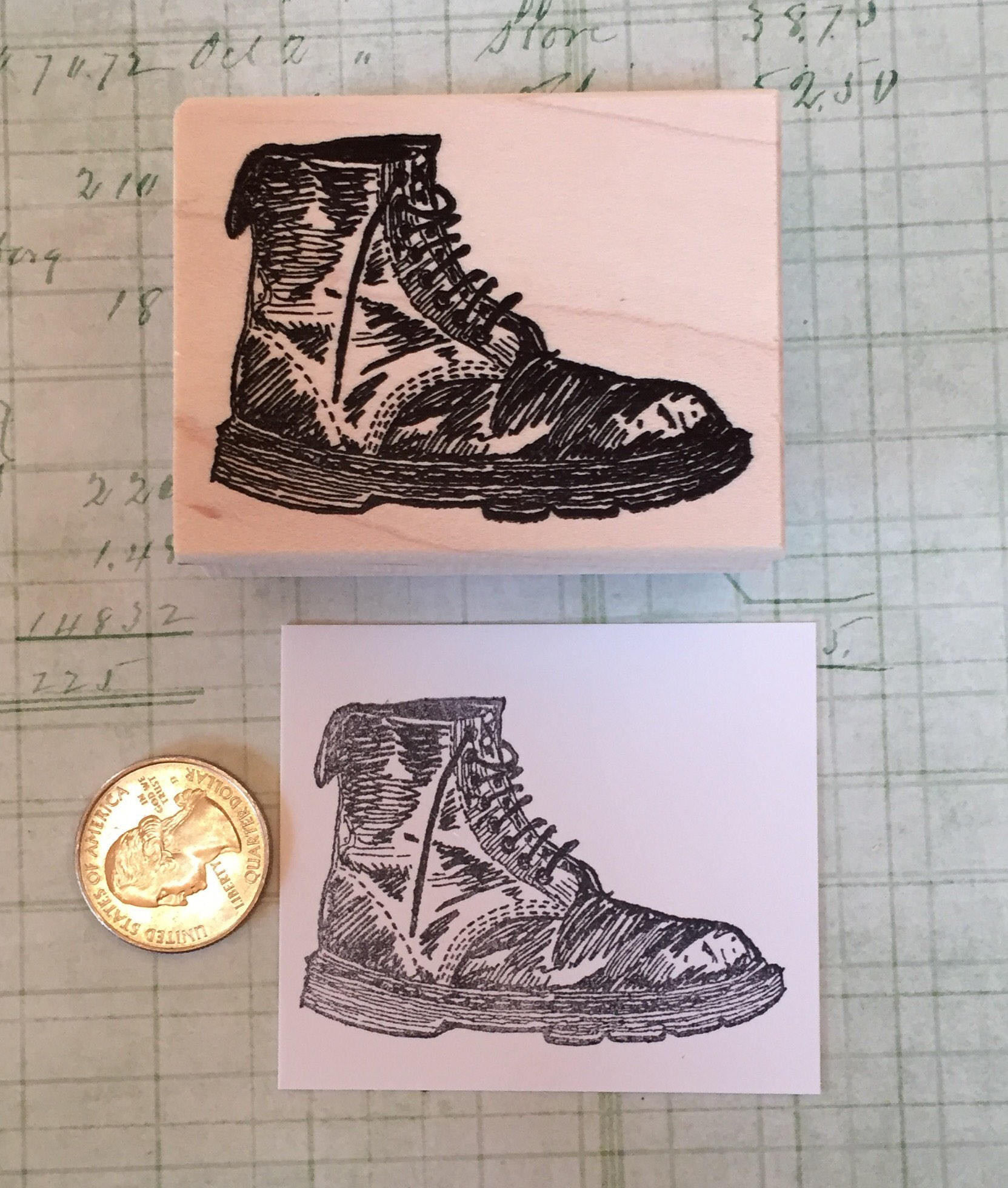 Boot Rubber Stamp - Etsy