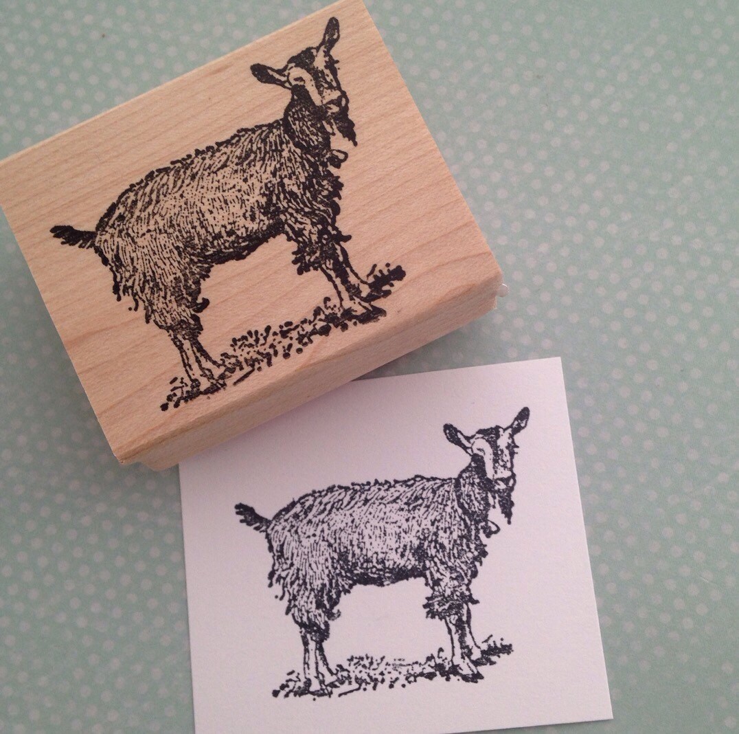 Good Goat Wood Mounted Rubber Stamp 4244 - Etsy