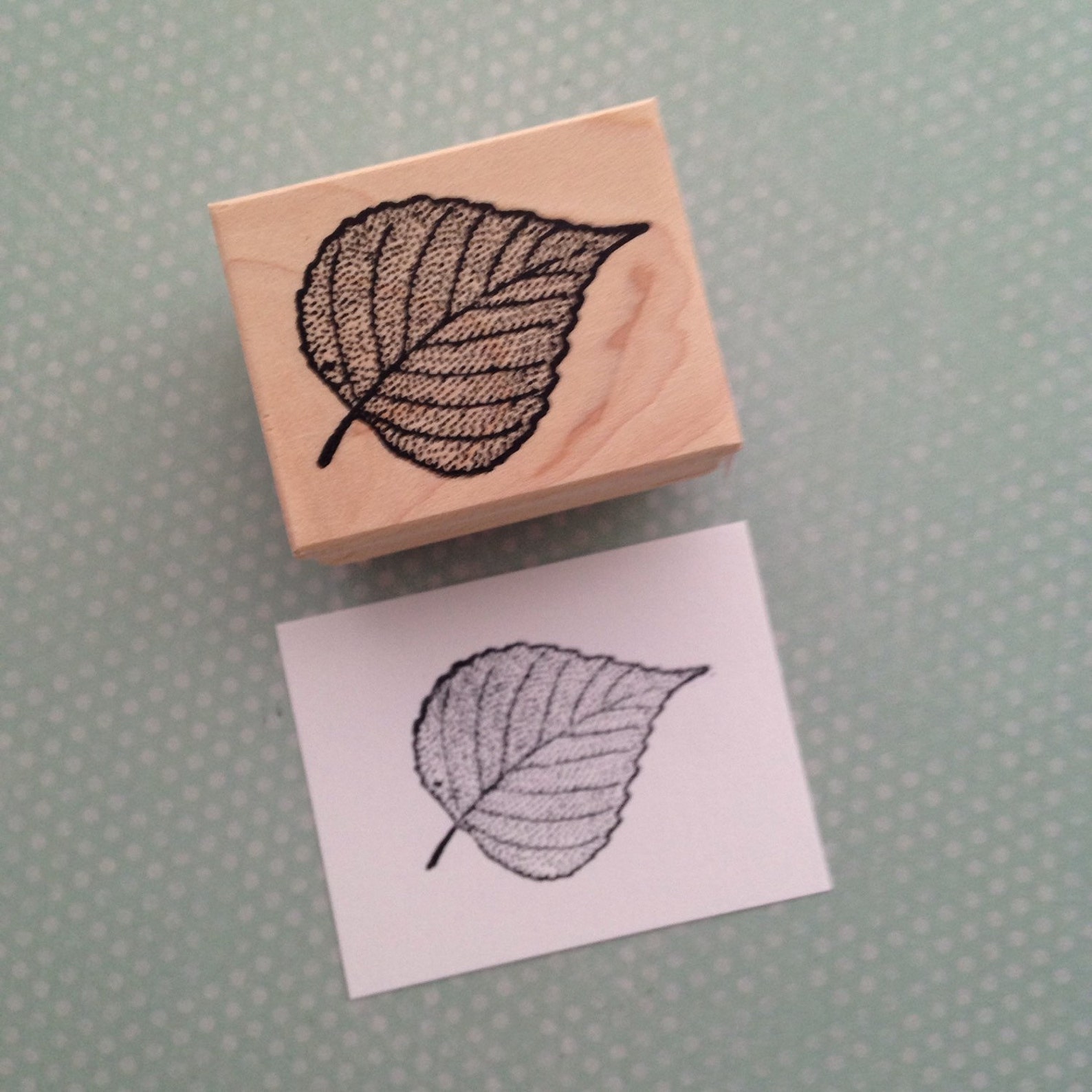 Birch Leaf Rubber Stamp for Journaling, Card Making, Scrapbooking 2962 ...