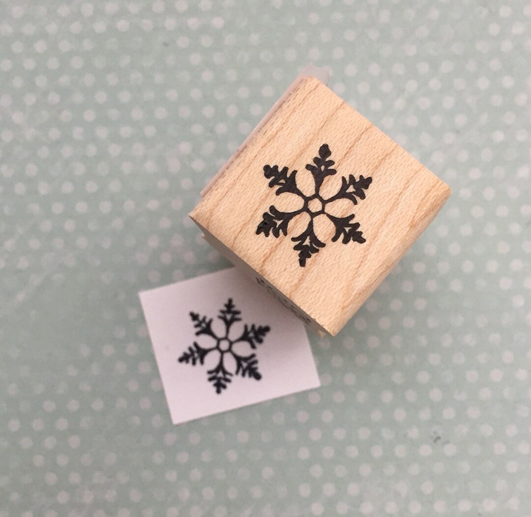 Tiny Snowflake Rubber Stamp 2110 - Etsy