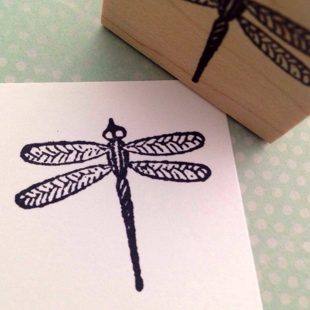 Dragonfly Rubber Stamp for Journaling by 100 Proof Press 5570 - Etsy
