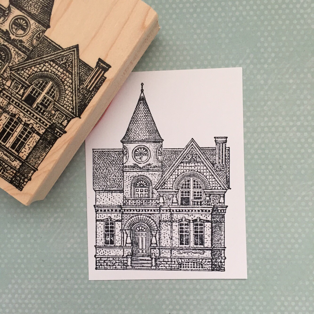 Big Victorian House Rubber Stamp 3291 - Etsy