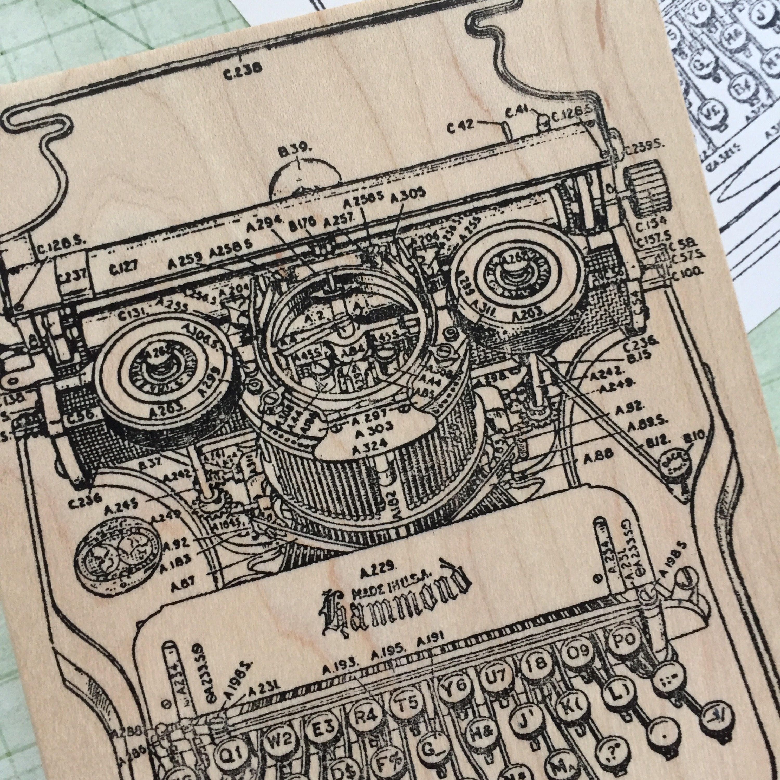 Large Hammond Typewriter Rubber Stamp - Etsy