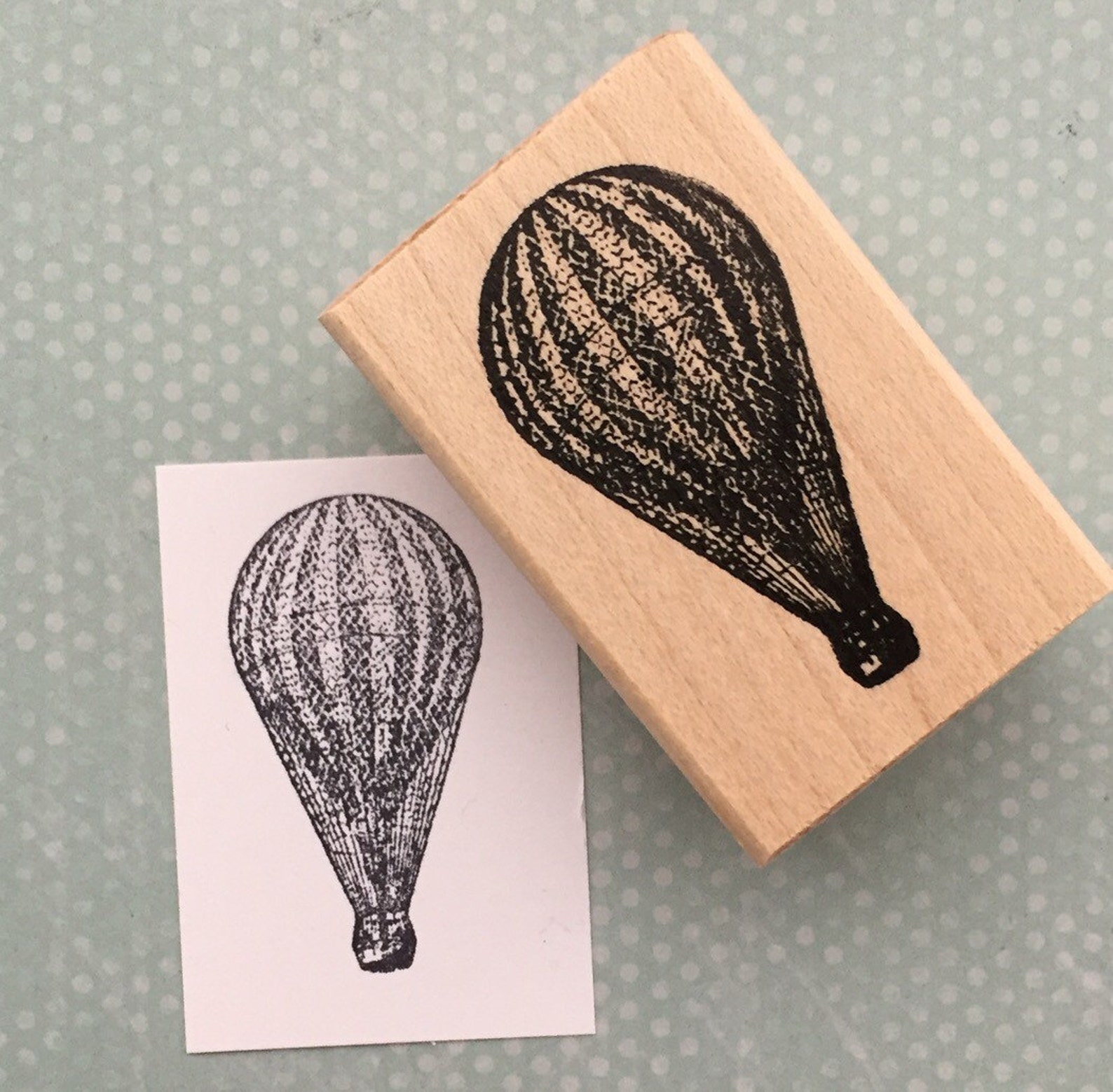 Vintage Hot Air Balloon Rubber Stamp 6435 - Etsy