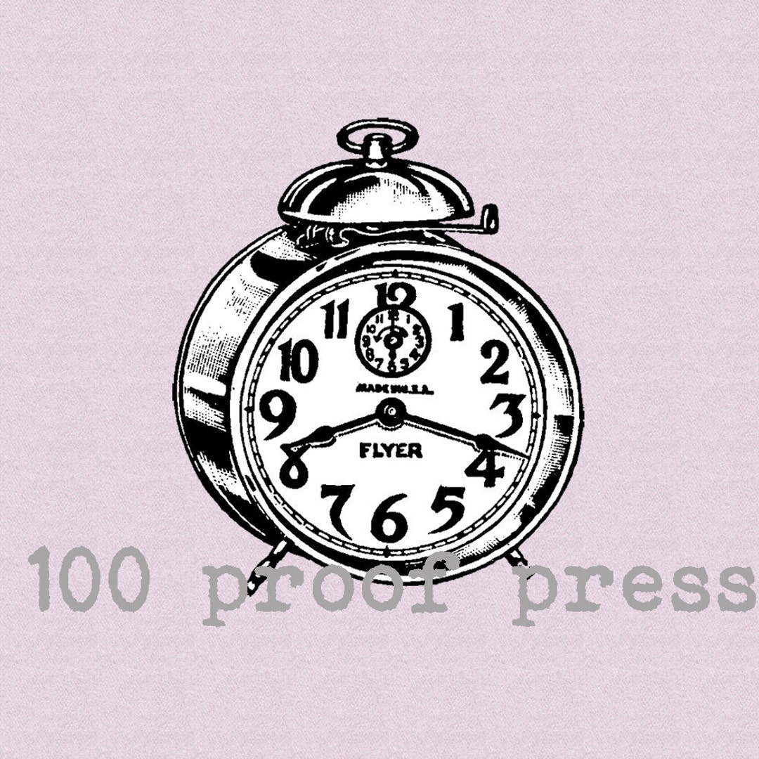 Vintage Alarm Clock Rubber Stamp 2000 - Etsy