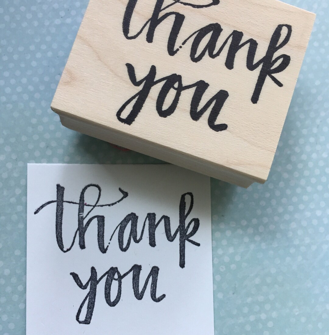 Thank You Rubber Stamp 6654 - Etsy