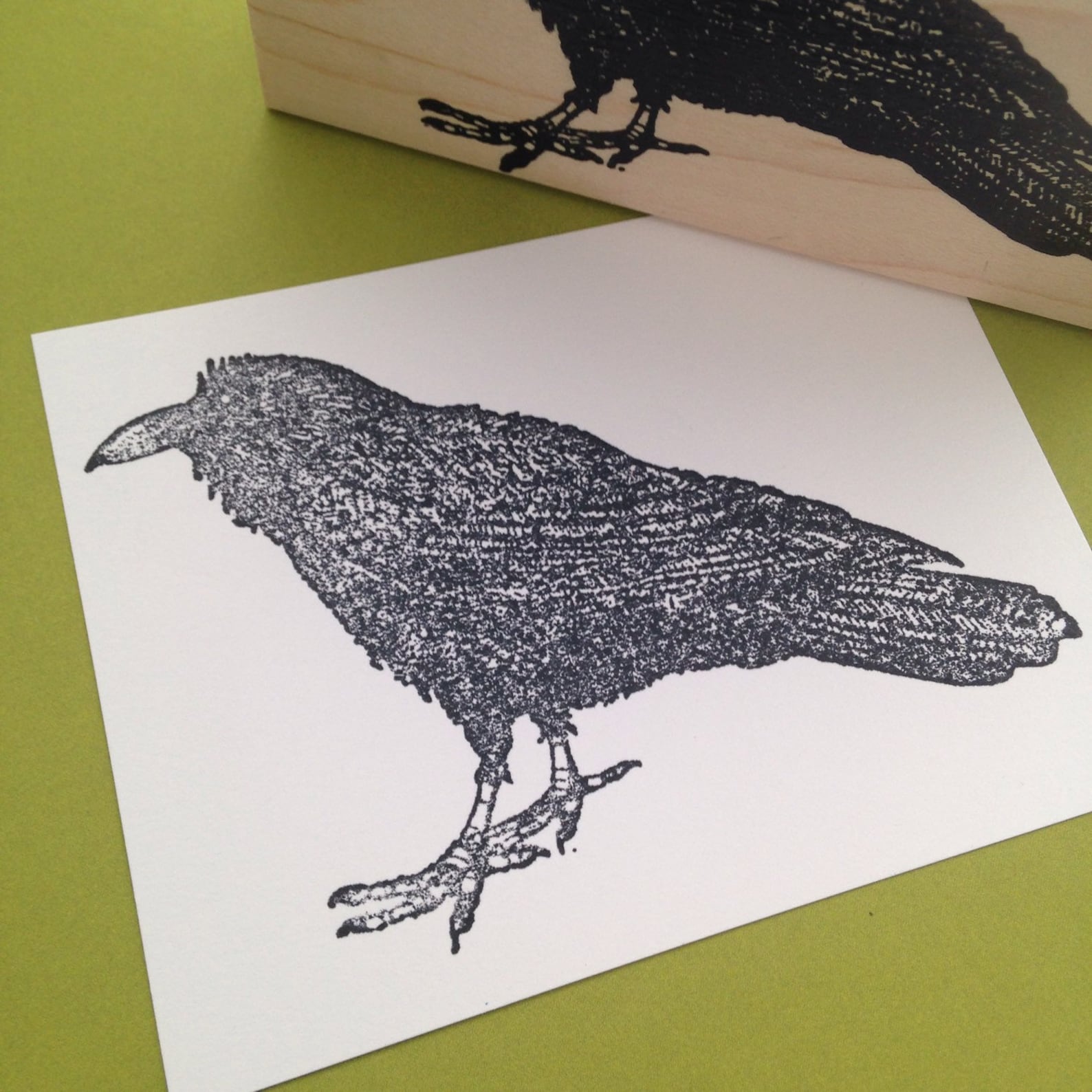 Large Raven Rubber Stamp 6484 - Etsy