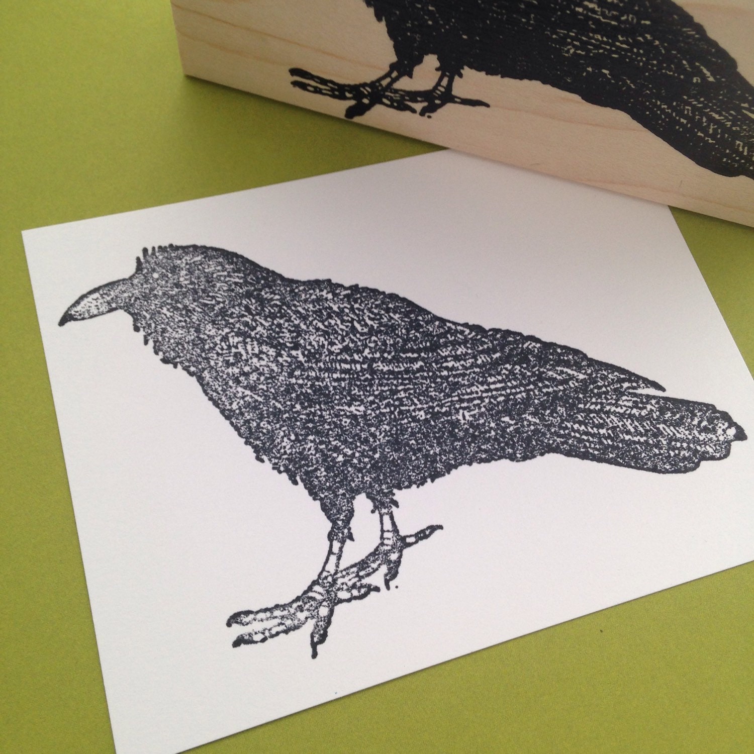 Large Raven Rubber Stamp 6484 - Etsy