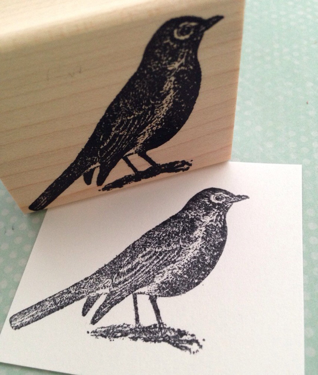 Spring Robin Rubber Stamp 3859 - Etsy